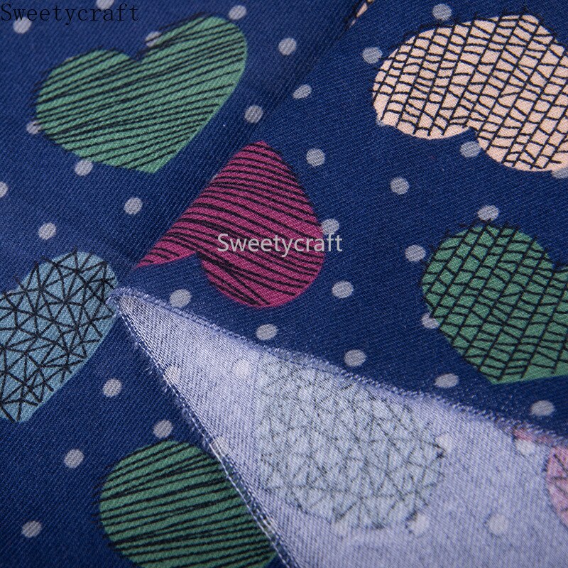 150x100cm heart Printed Bronzed Cotton Fabric By M... – Grandado