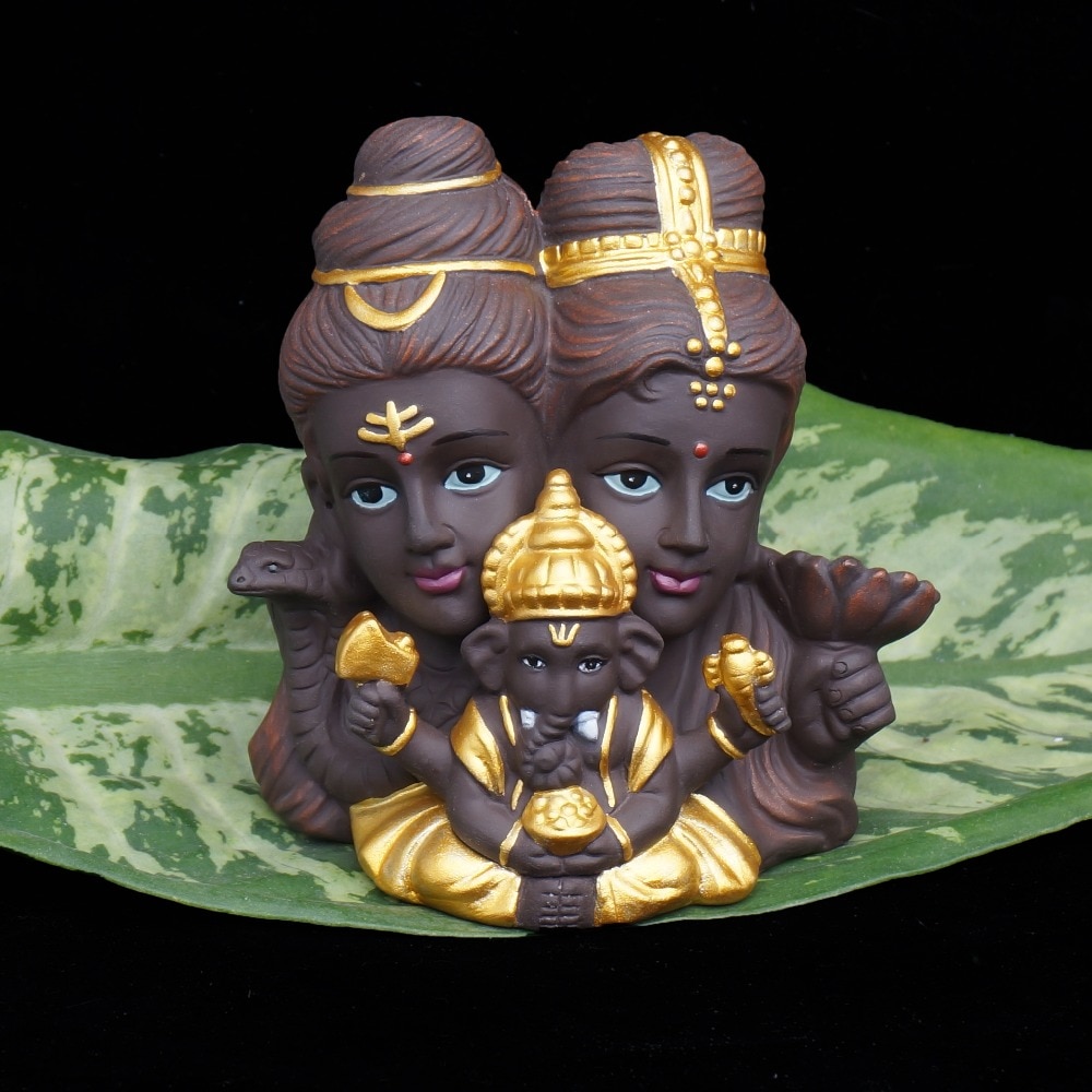 shiva ganesha vishnu statue india yoga ceramic bud... – Grandado