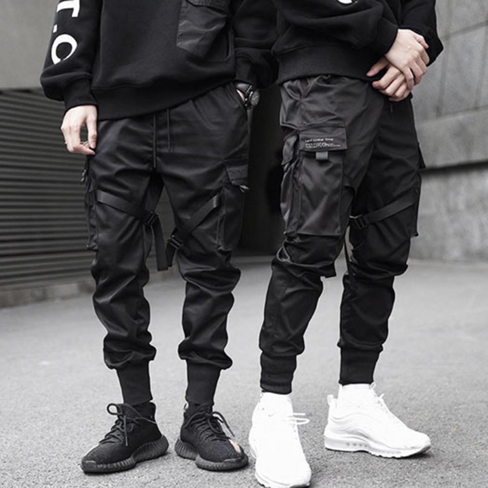 Hip Hop Multi-pocket Harem Pant Men Streetwear Pun... – Grandado