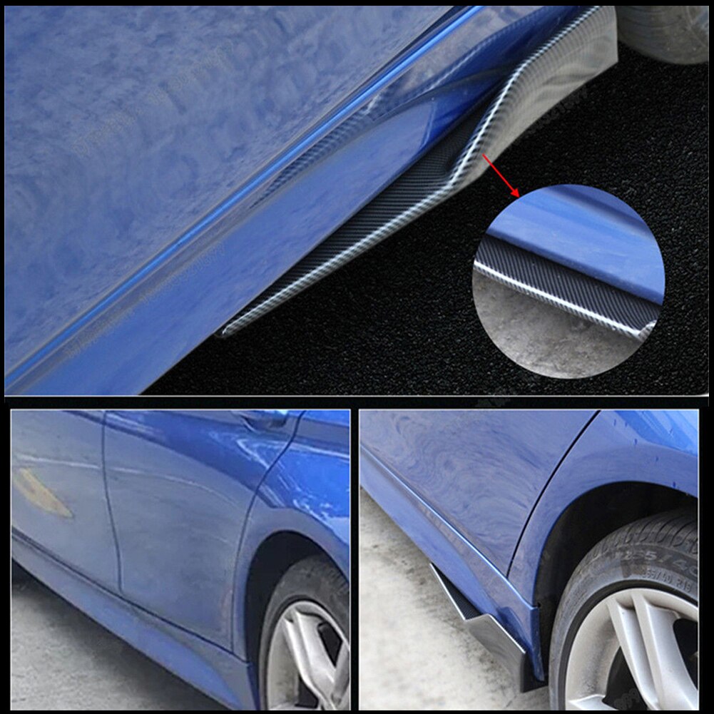2Pcs Carbon Fiber Car Side Skirt Spoiler Rocker Sp... – Grandado