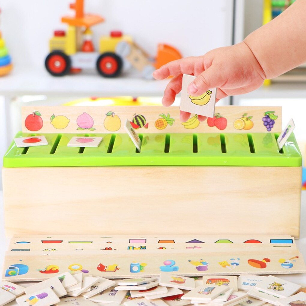 Baby Fruit Study Card Set Children Wooden Educatio... – Vicedeal