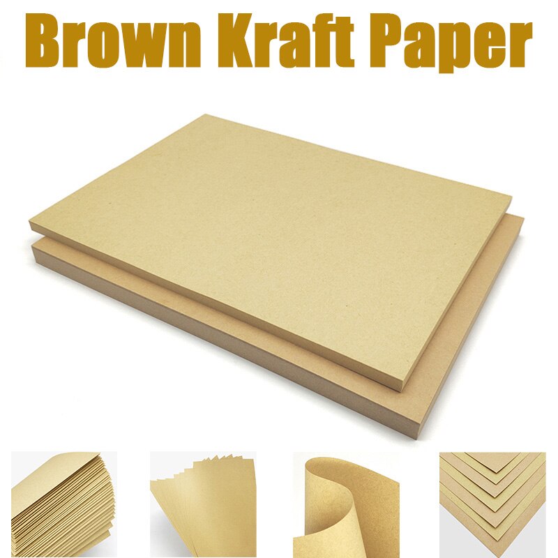 120gsm 100pcs DIY Paper A4 Cardboard Paper Brown K... – Vicedeal