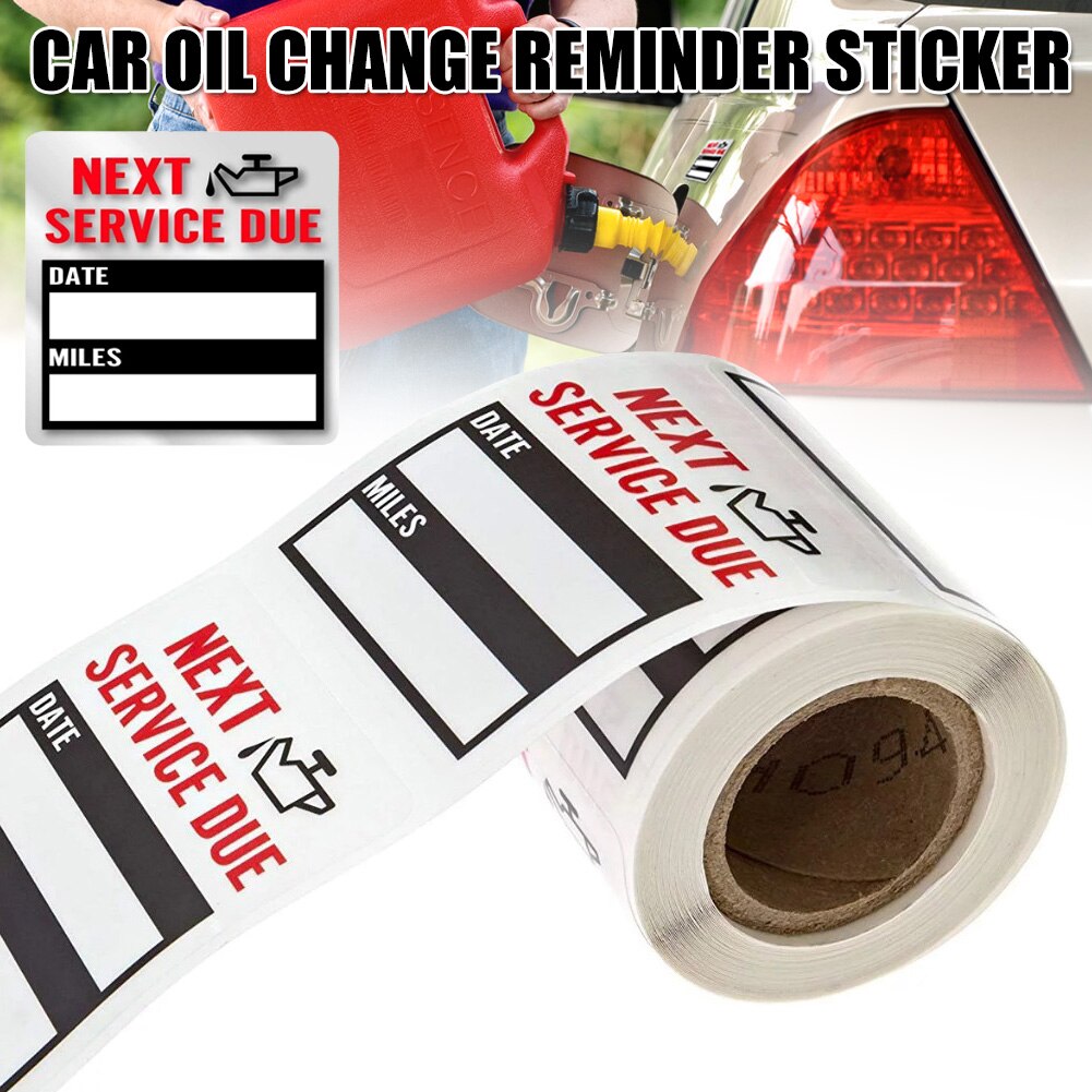 Oil Change Service Reminder Sticker Clear Window L... – Grandado
