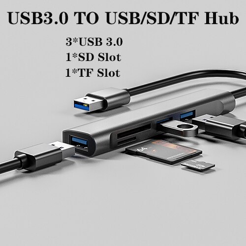 tebe 5 IN 1 USB3.0/USB-C Hub Adapter Type-c to Mul... – Grandado
