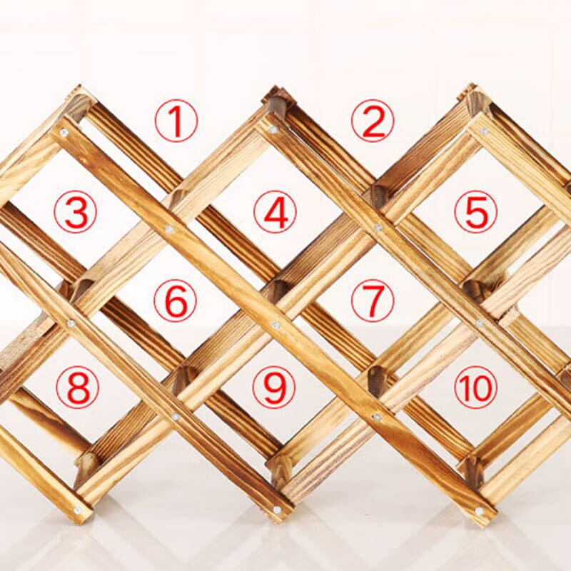 Wooden Red Wine Rack 10 Bottle Mount Kitchen Holde... – Grandado