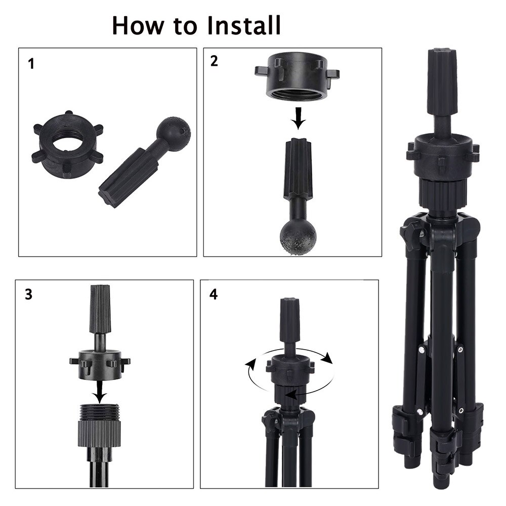 Metal Tripod Stand + Thick Leg Adjustable Block Wi... – Grandado
