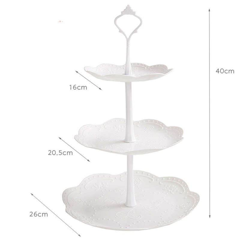 European Three Layer Fruit Plates Cake Snack Tray ... – Grandado