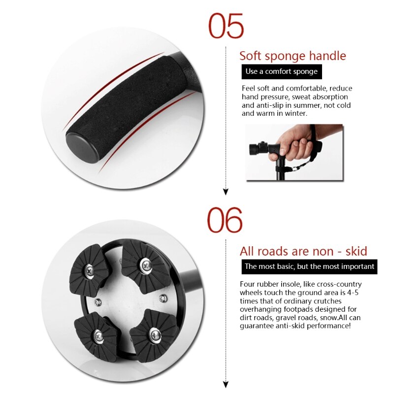 Walking Cane Folding Cane Self Standing Cane Adjus... – Grandado