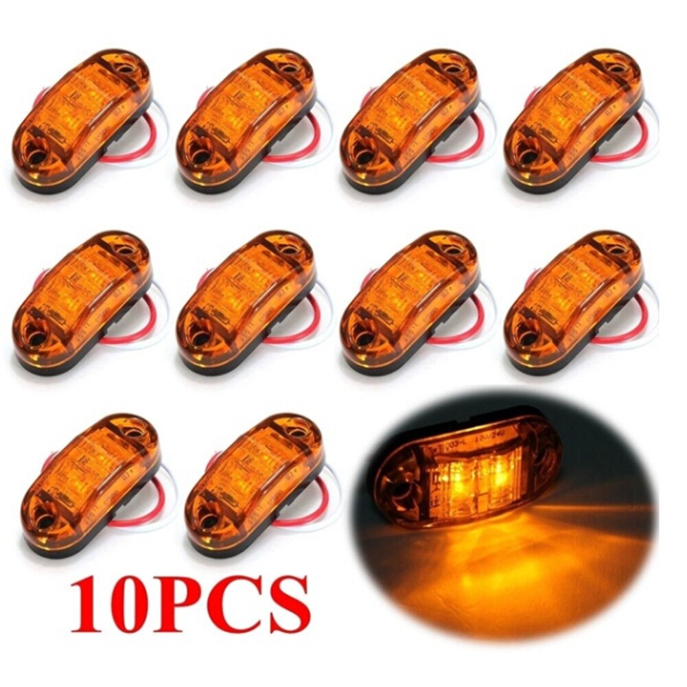 10Pcs LED Amber Side Marker Light Lamp Car Truck T... – Grandado