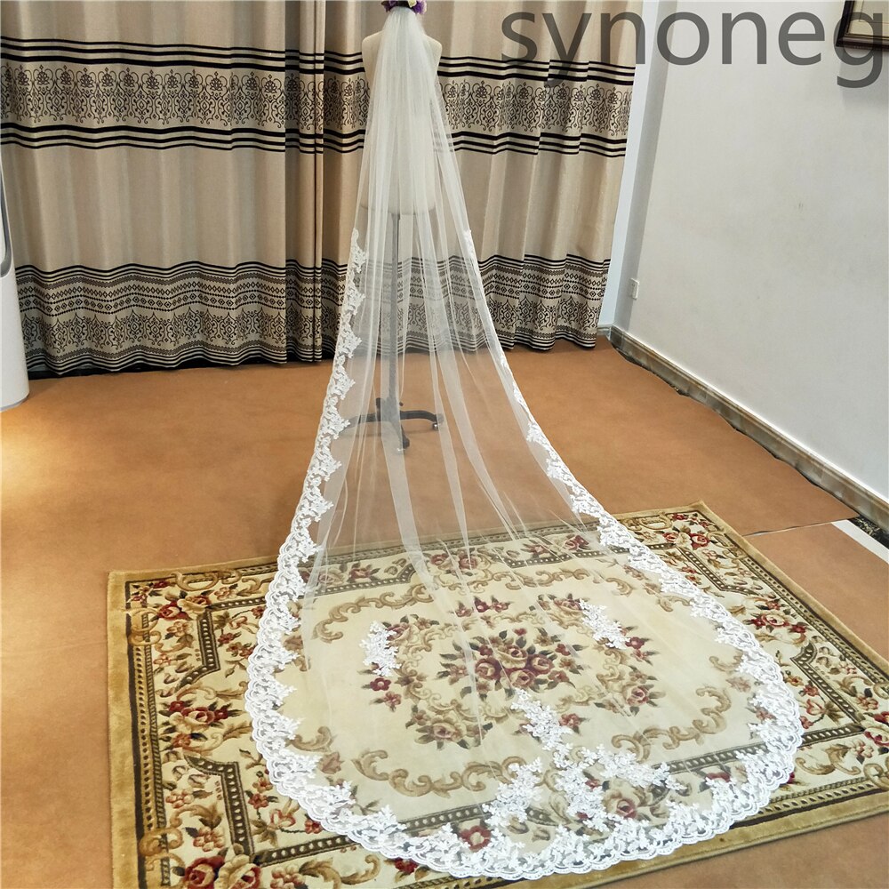 Real Photo 3m One Layer Wedding Veil With Comb Whi... – Vicedeal