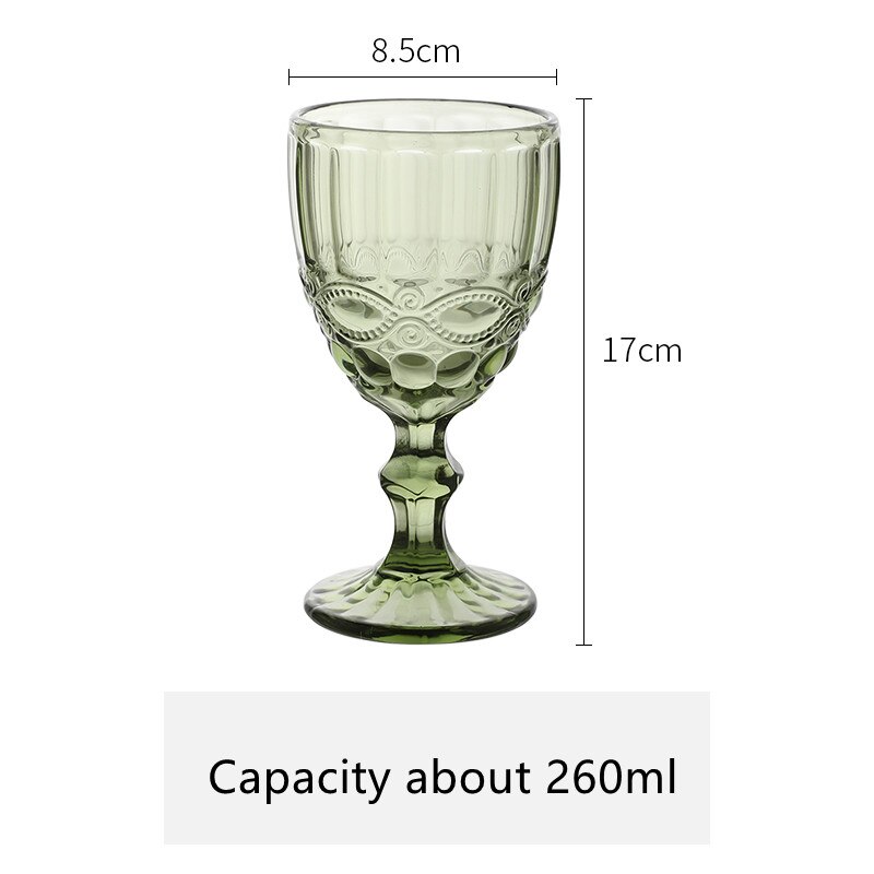 French Relief Lead-free Glass Cup Round Goblet Ins... – Grandado