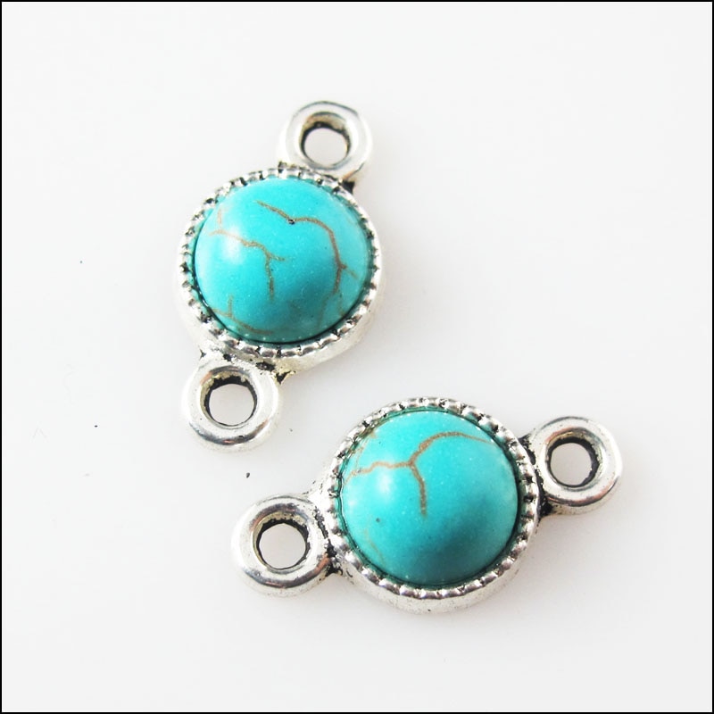 20 st retro tibetanska silver runda berlocker häng... – Grandado