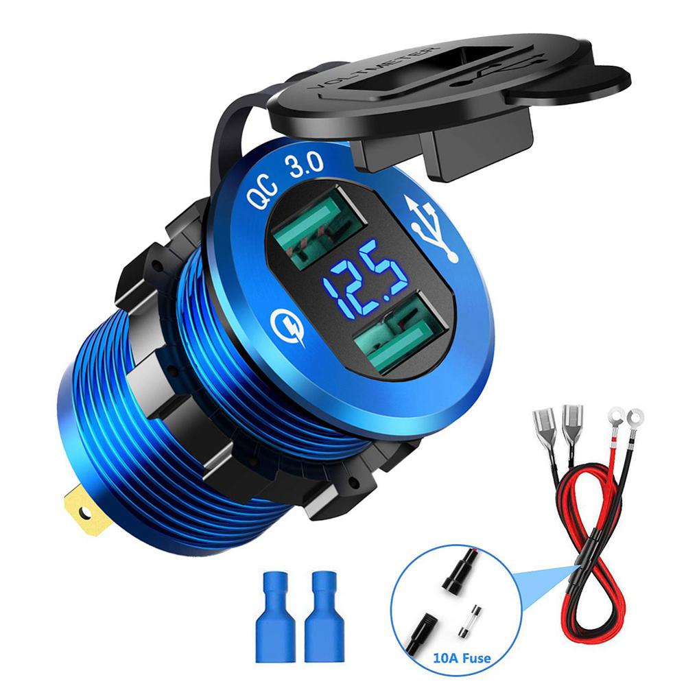 Quick Charge 3.0 Dual Usb Motorfiets Lader Stopcon... – Vicedeal