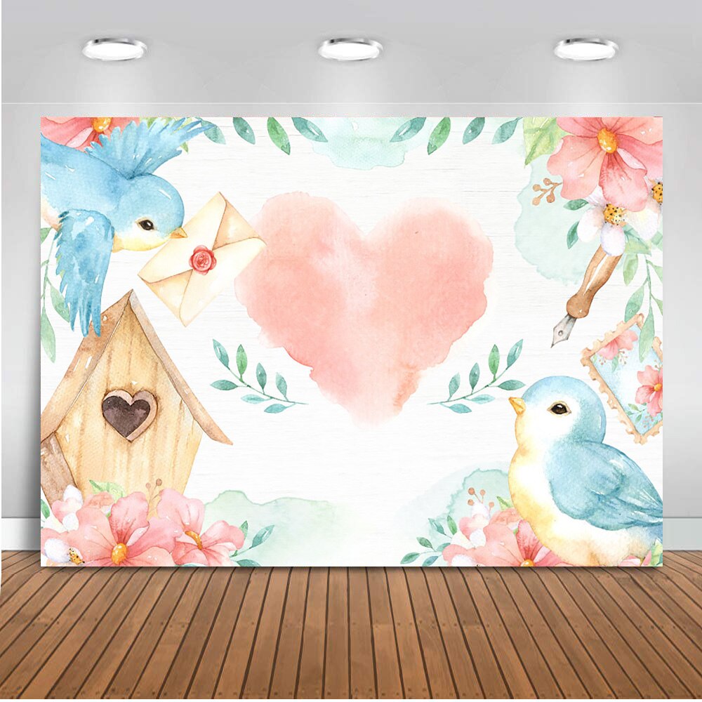 Birds Theme Valentine's Day Party Backdrop for Pho... – Vicedeal