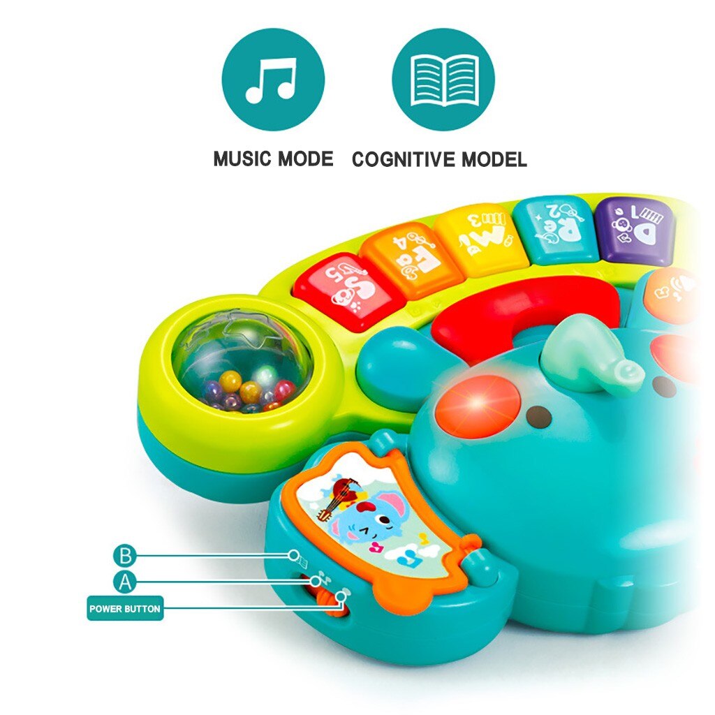 Baby Piano Toy For Toddlers Elephant Musical 1-3 L... – Grandado
