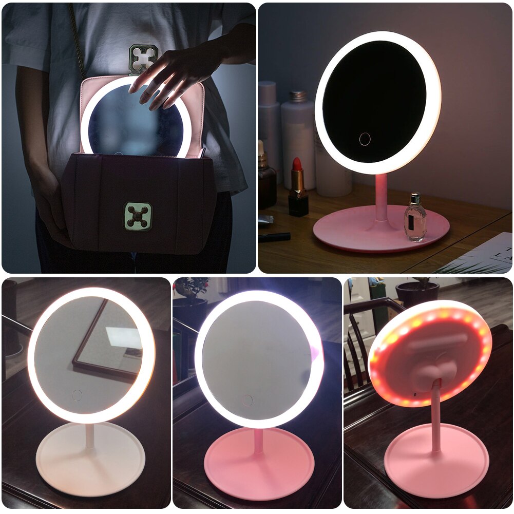 LED Makeup Mirror with Ring of Light HD Vanity Mir... – Vicedeal