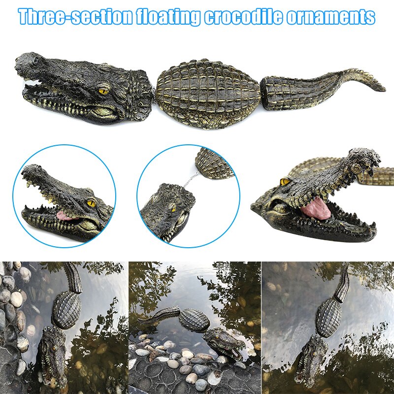 3 pièces/ensemble artificiel flottant résine Croco... – Grandado