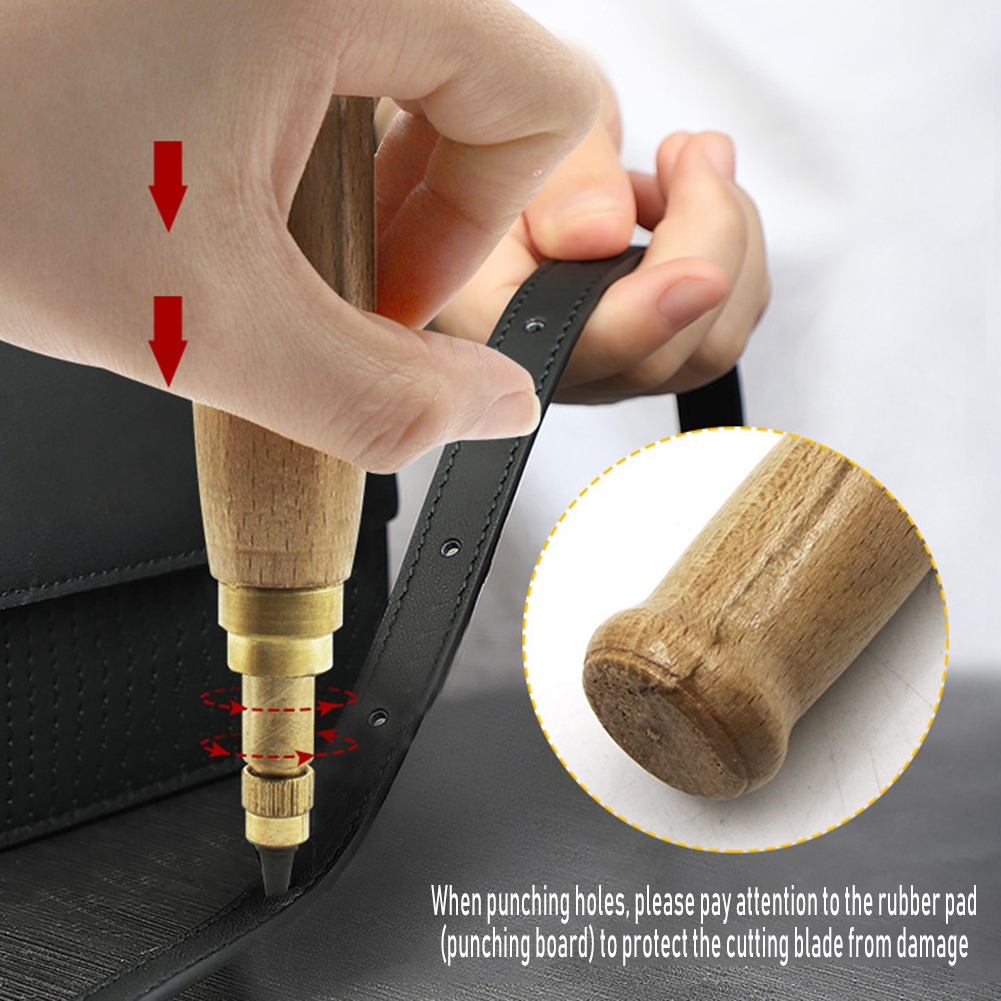 6pcs Tips Belt Screw Hole Punch Leather Tool Book ... – Vicedeal