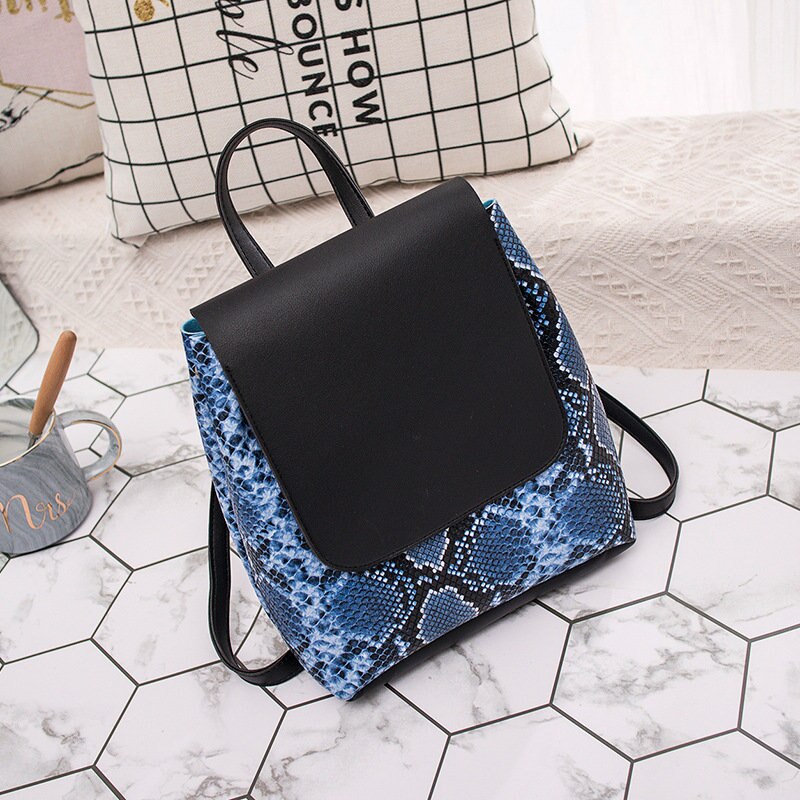 neue PU Leder Schlange Muster Rosa Rucksack Frauen... – Vicedeal