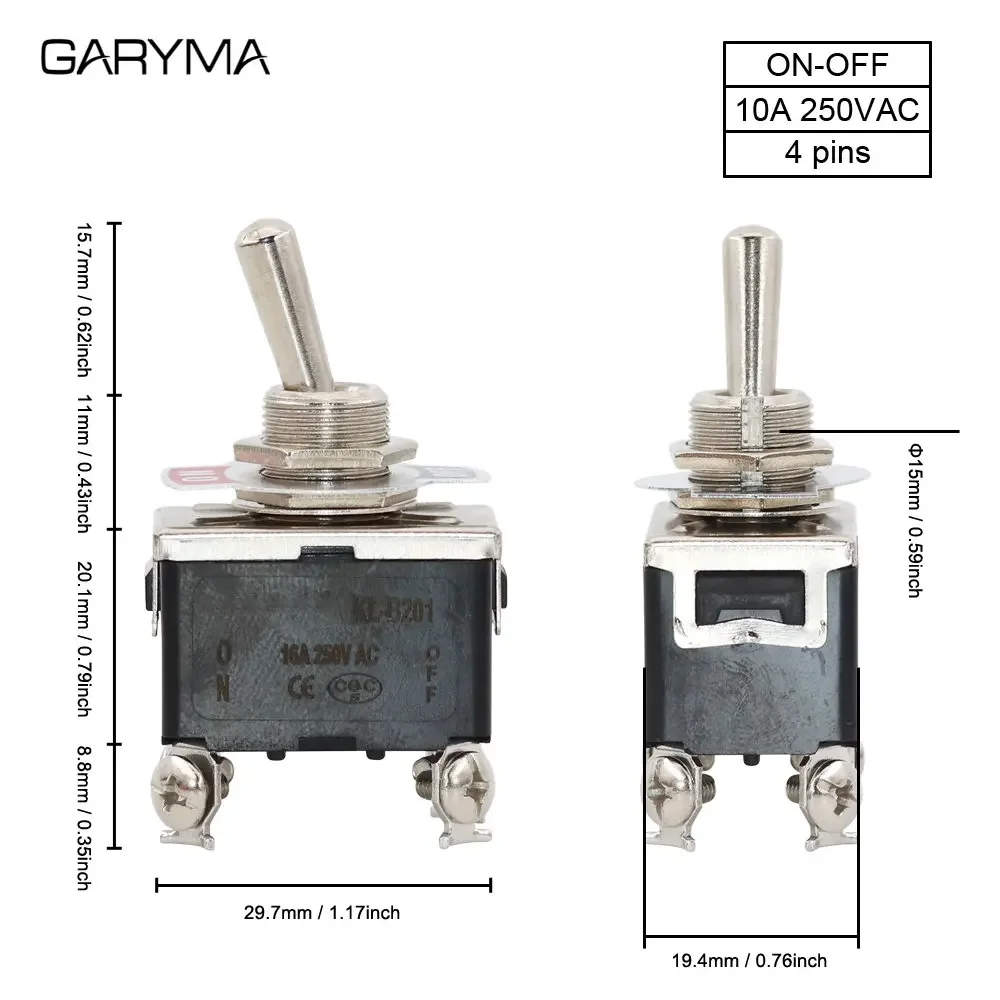 12mm Auto Toggle Latching Rocker Power Switch 2/3 ... – Grandado