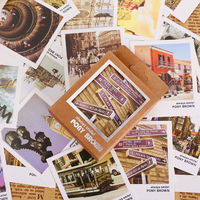 40 pcs/lot retro lomo europe vista mini message ca... – Grandado