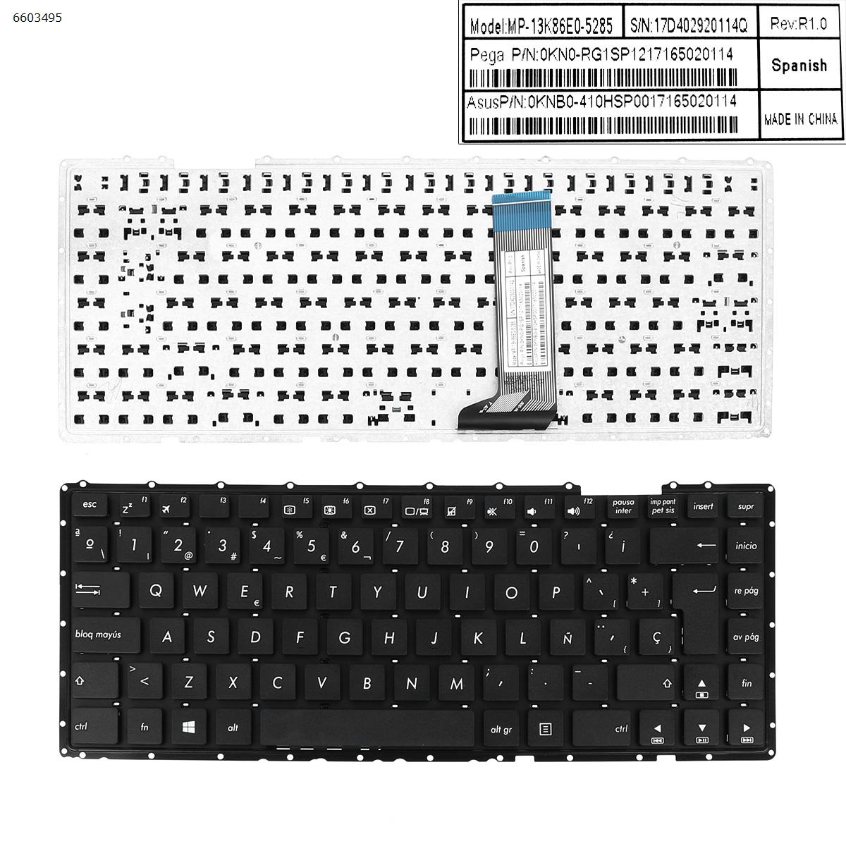 Spaanse Vervanging Toetsenbord Voor Asus X451C X45... – Grandado