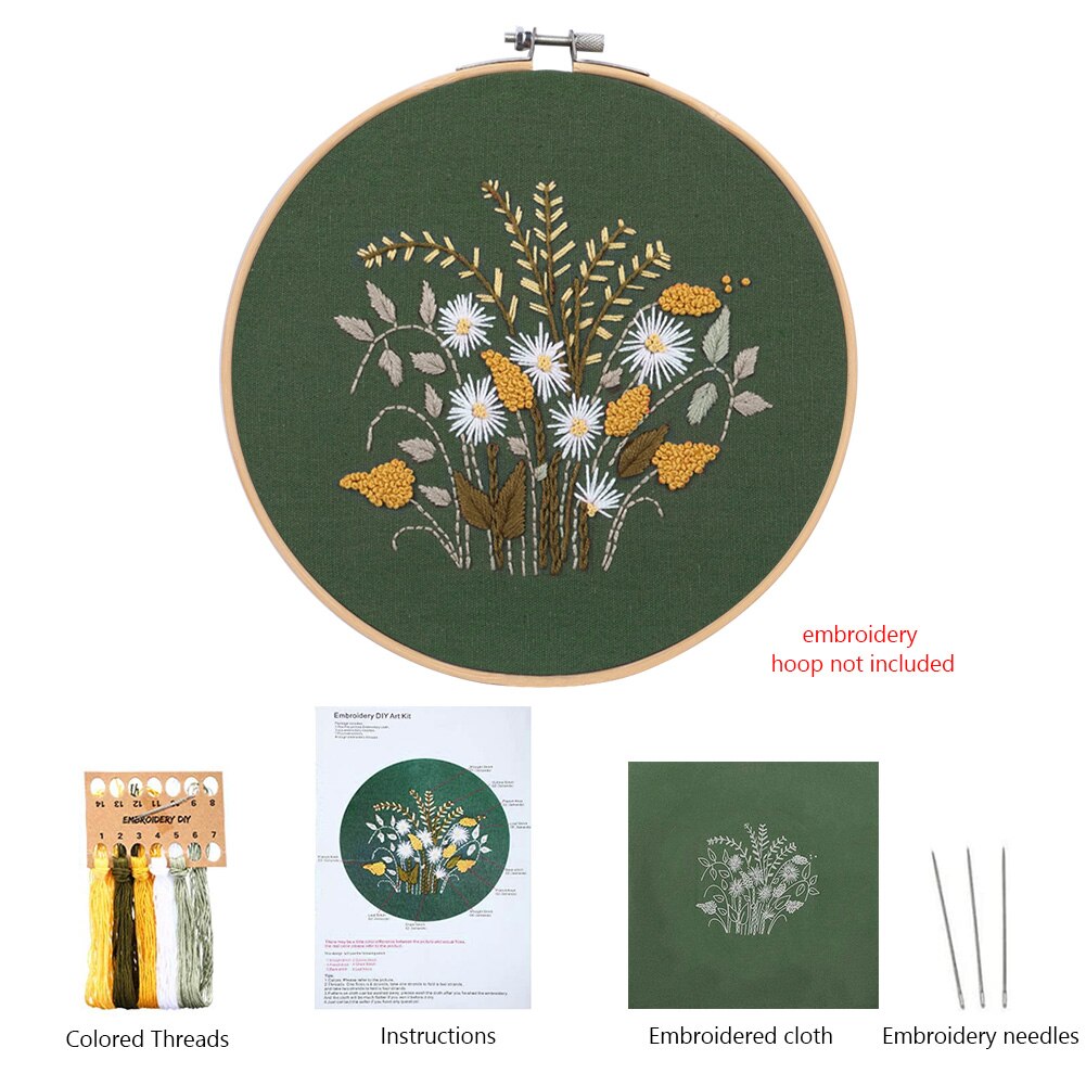 Handwork Needlework Plants Pattern Threads Tools F... – Grandado