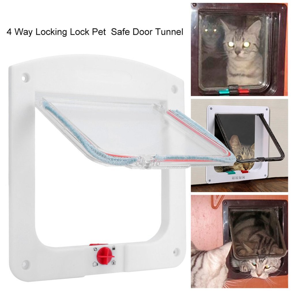 4 Way Locking Cat Flap Door For Interior Exterior ... – Grandado