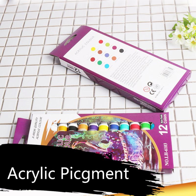 12 x 12ml Heavy Body Colors Rich Pigments Acrylic ... – Vicedeal