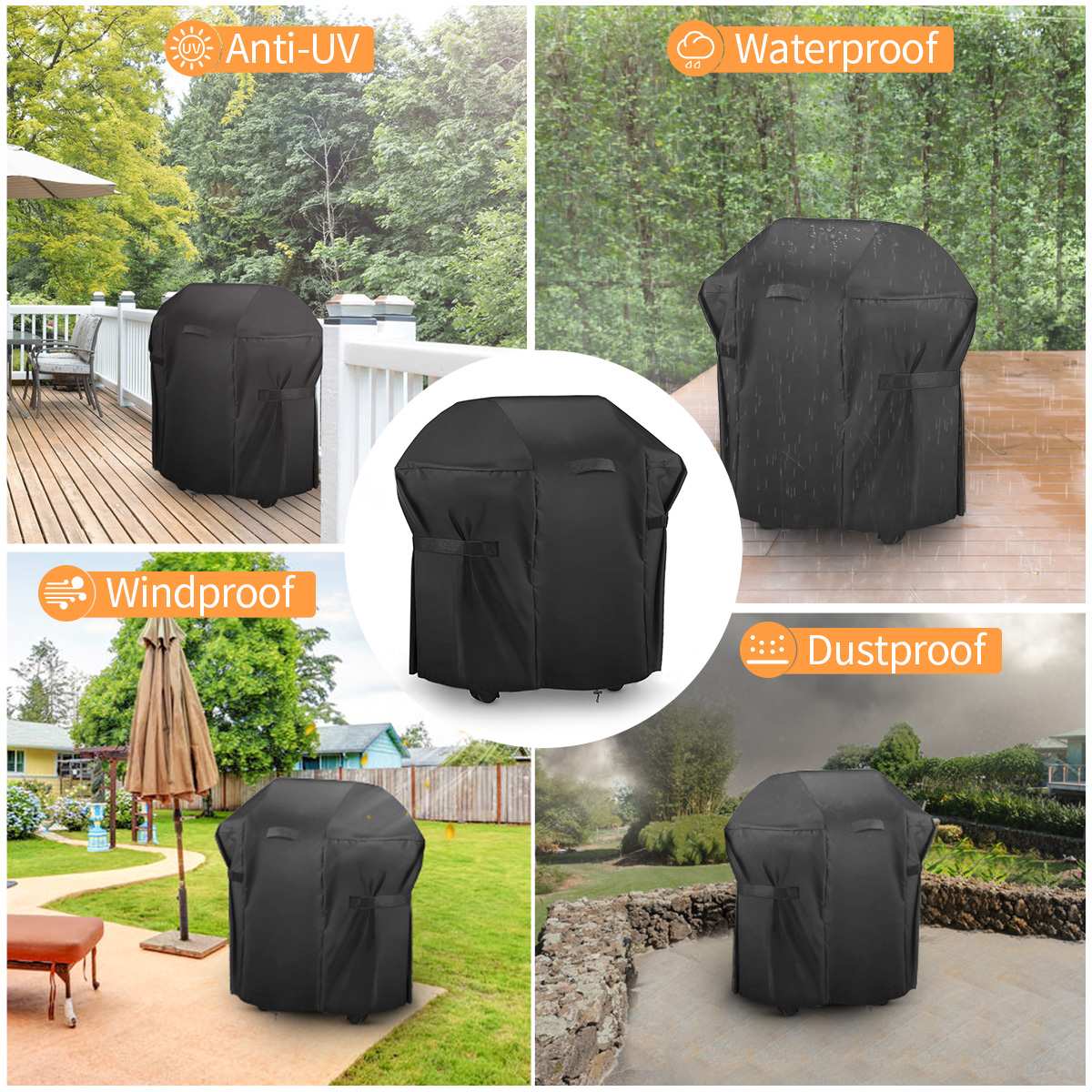 4 Sizes BBQ Grill Barbeque Cover Anti-Dust Waterpr... – Grandado