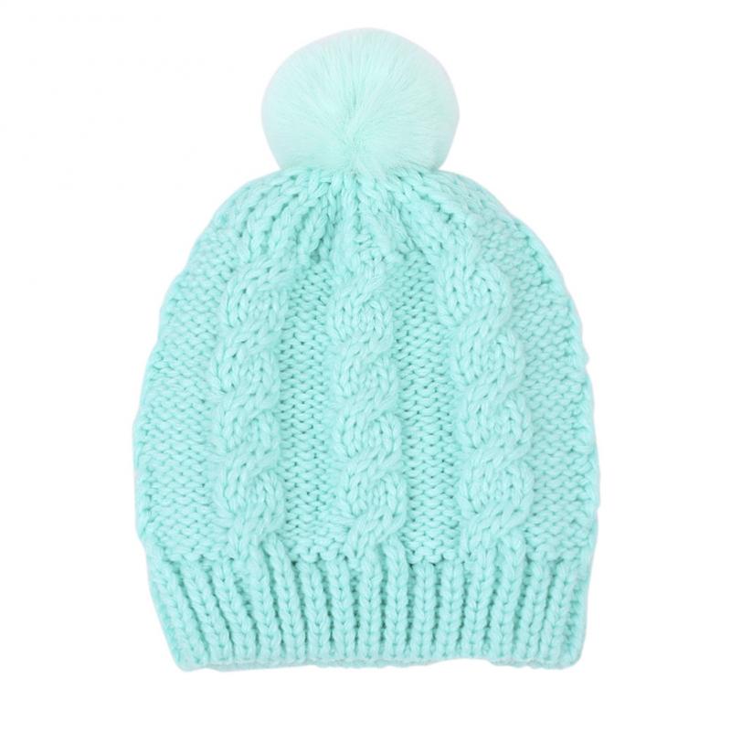 Beanies Children Hat Warm Wool Knitted Solid Color... – Vicedeal