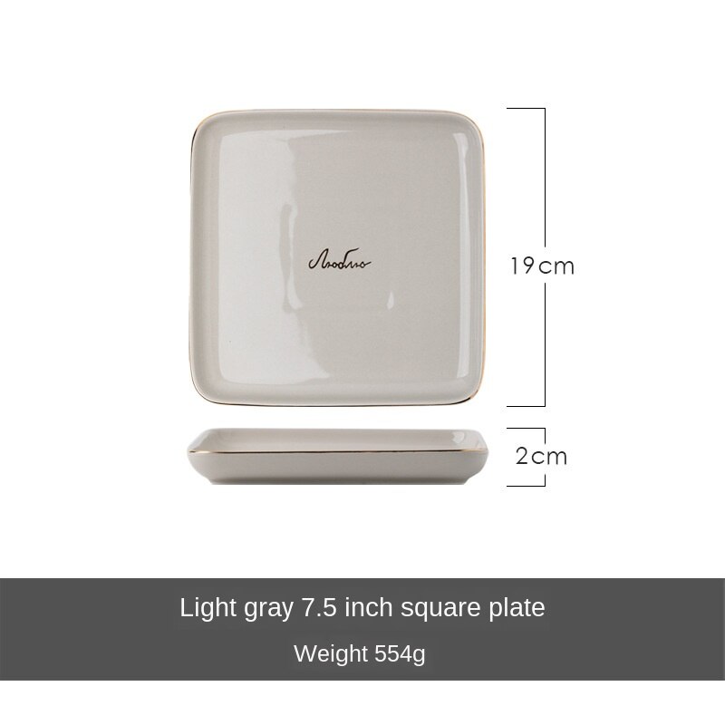 Nordic Light Luxury Ceramic Plate Tableware Set Ph... – Grandado