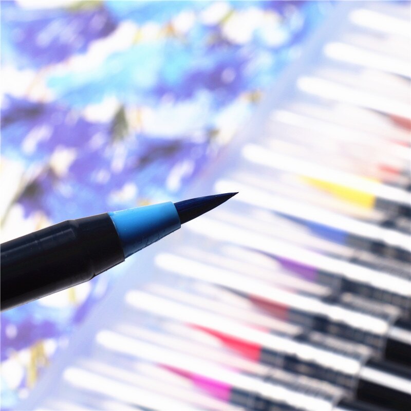 20 Colors/Set Premium Painting Soft Brush Markers Pens Watercolor ...