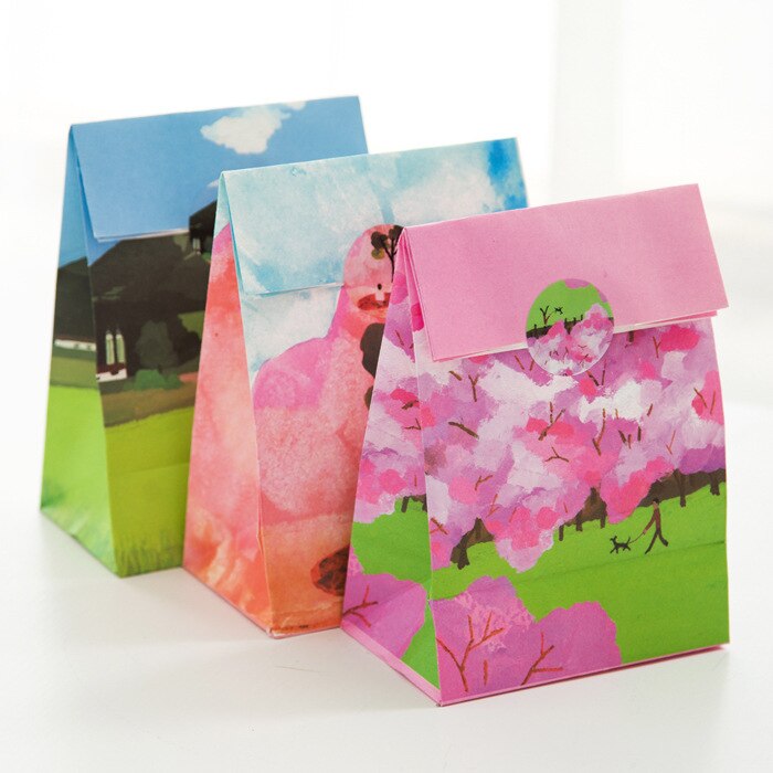9 sets paper bag living in happiness packaging bir... – Vicedeal