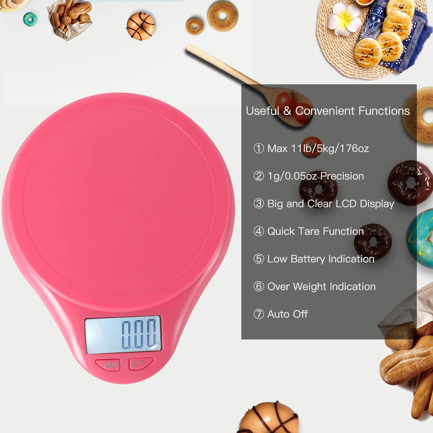Digital Kitchen Scale,Gram Scale Weight Grams and ... – Grandado