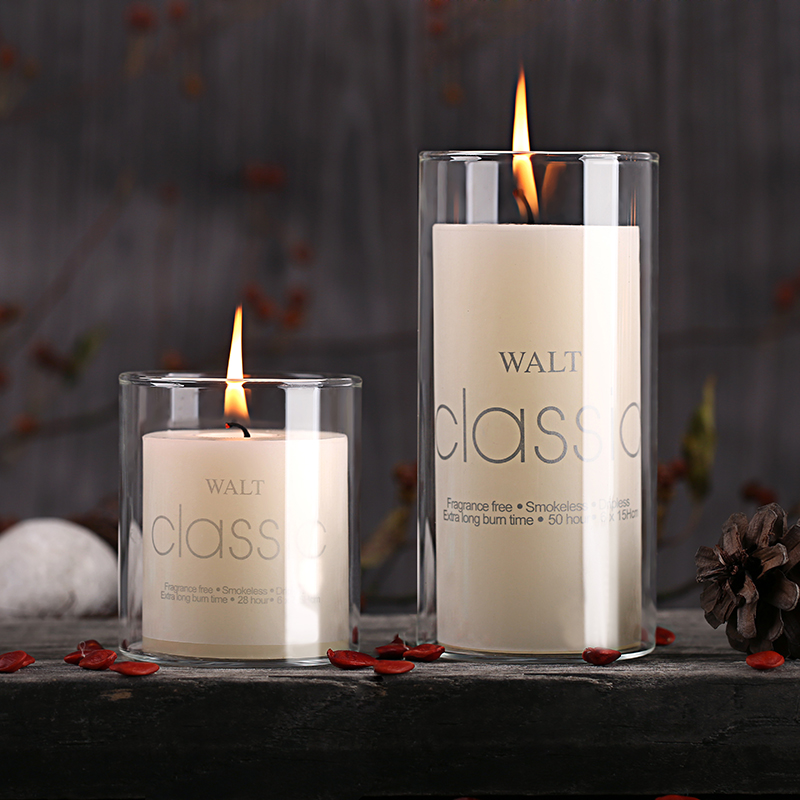 Transparent Glass Candle Holders Cylinder Glass Ca... – Grandado