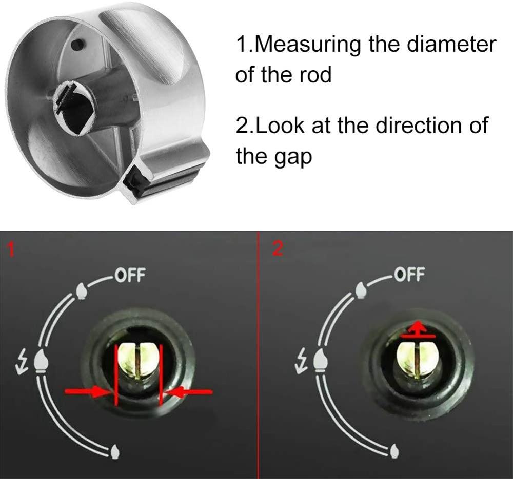 1Pcs Gas Stove Knob Metal 8mm Black Gas Stove Cont... – Grandado