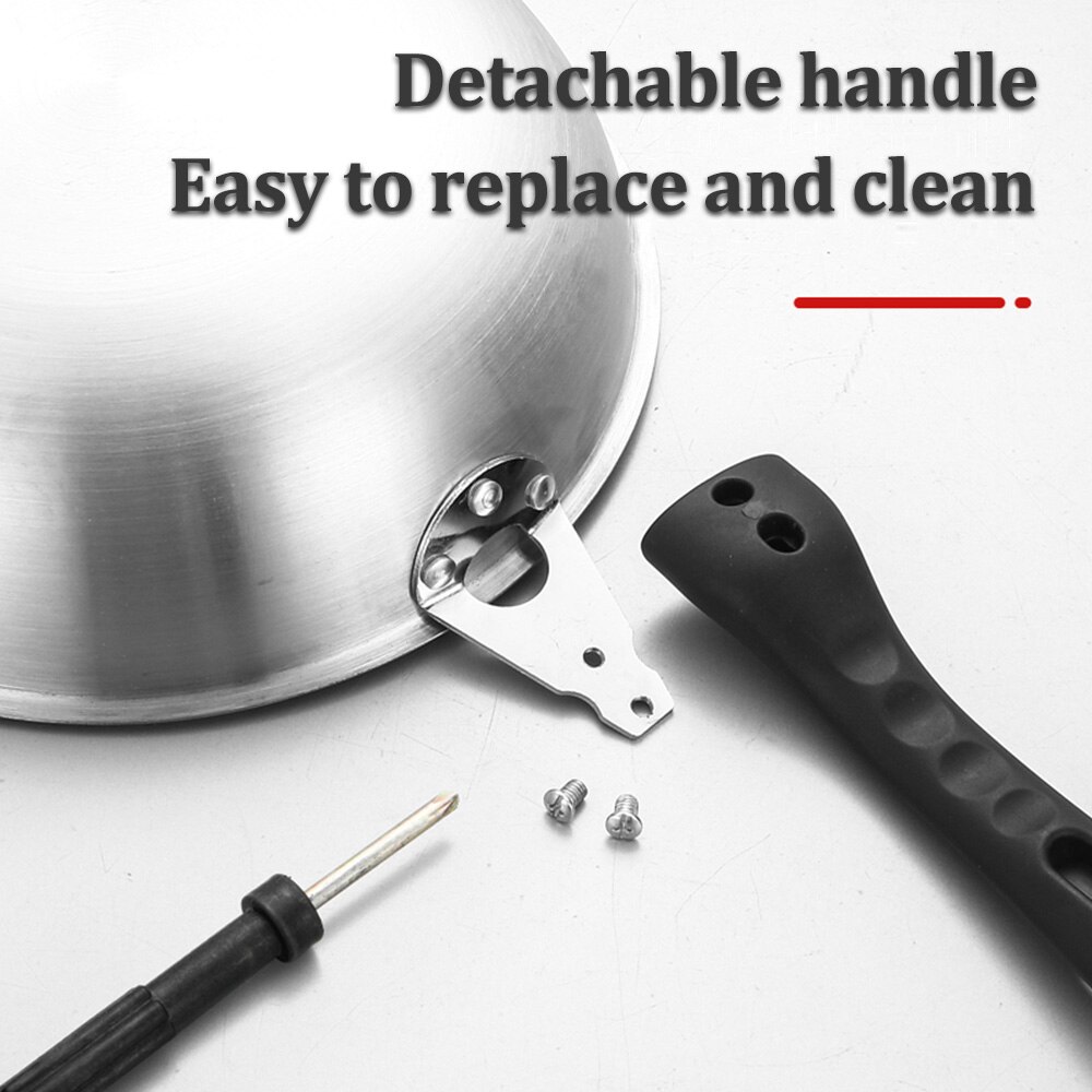 Stainless Steel Stir Fry Pan with Helper Handle No... – Grandado