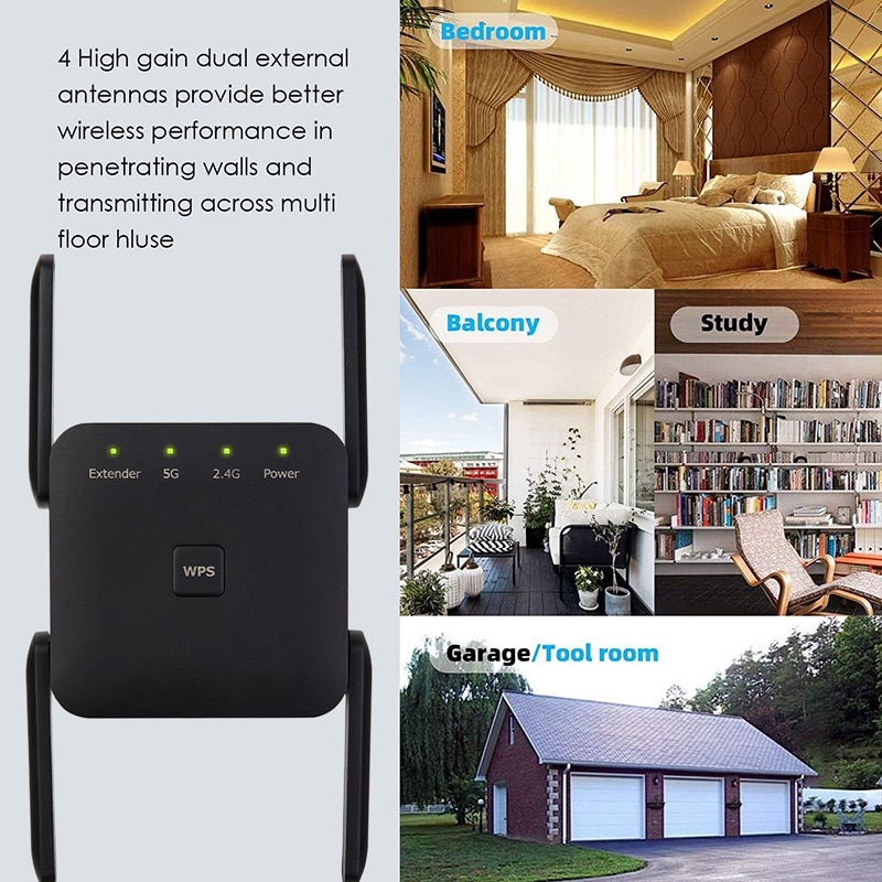 5G Wifi Repeater 5G/2.4G Wifi Extender 1200Mbps Ro... – Grandado