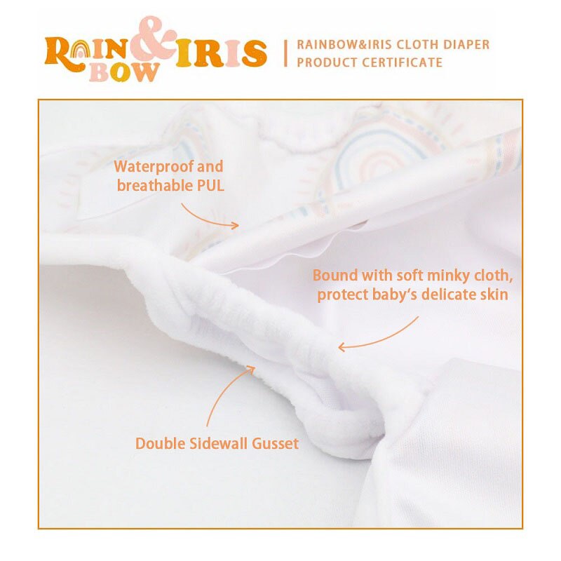 Rainbow&Iris Baby Cloth Diaper Cover Eco-frien... – Grandado