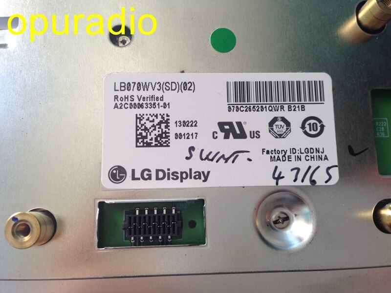 Lcd Display LB070WV3 (Sd)(03) LB070WV3-SD03 LB070WV3-SD02 Screen Voor Model Peugeot 508 Auto ...
