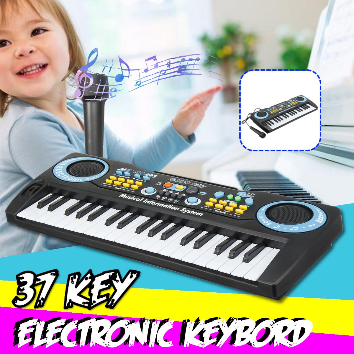 37 tangenter elektronisk orgel digital keyboard me... – Vicedeal