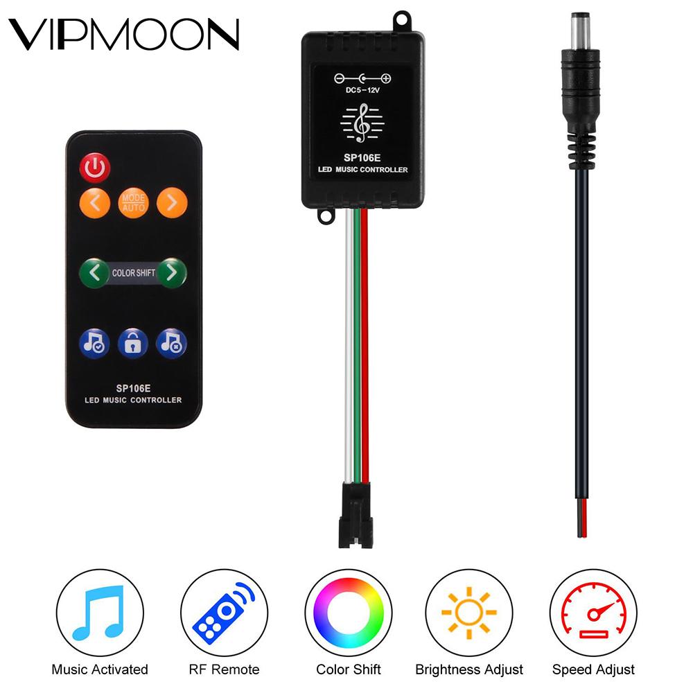Sp106e 9 tast led musik controller dc5v-12v ws281... – Grandado
