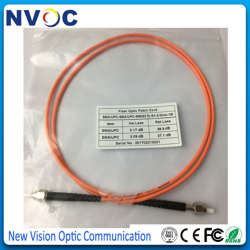 SMA-SMA MM(62.5/125) Simplex 1M,PVC Jacket,3.0 mm ... – Grandado