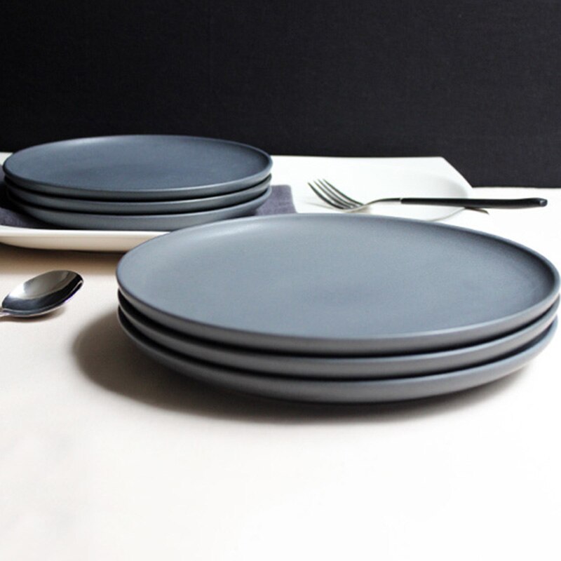 JK Home 1 Pcs Ceramic Plate Bowl Set Sample Dark G... – Grandado
