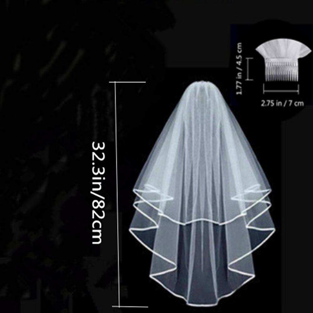 Simple and Elegent Wedding Veil Bridal Veils Tulle... – Grandado