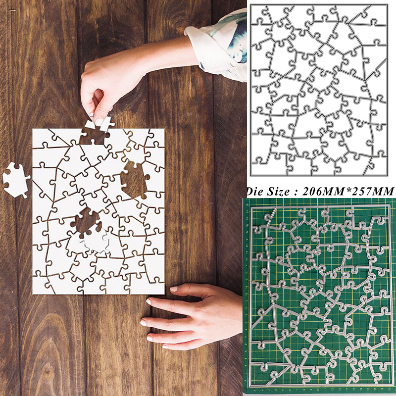 Abstract Jigsaw Rectangle Puzzle Metal Cutting Die... – Vicedeal