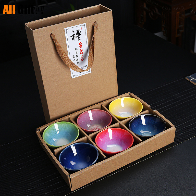 6 Pcs/Set Blue and White Tea Cup Set Ceramic Tea C... – Vicedeal