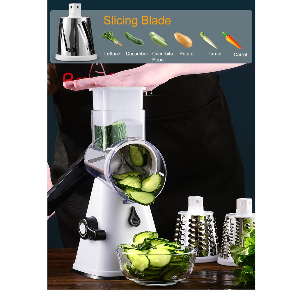Potato Carrot Grater Slicer Vegetable Cutter Round... – Grandado