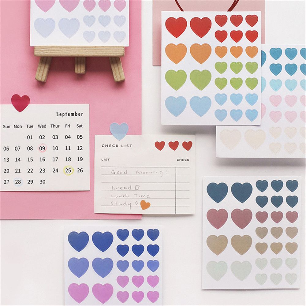 3 Vellen Liefde Hart Stickers Bullet Journal Stick... – Vicedeal